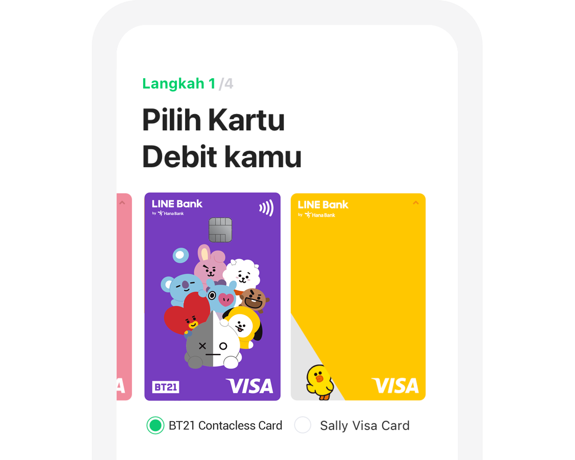 Kartu Debit BT21 Cashback 21% - LINE Bank